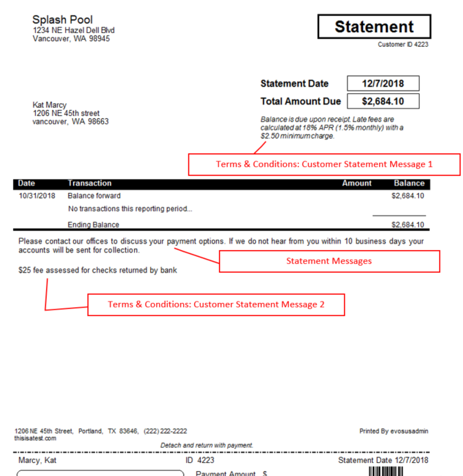 Create Customer Statements